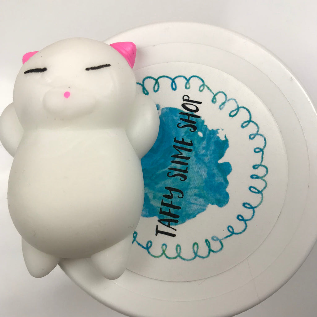 LAZY KITTY WITH PINK EARS MOCHI SQUISHY